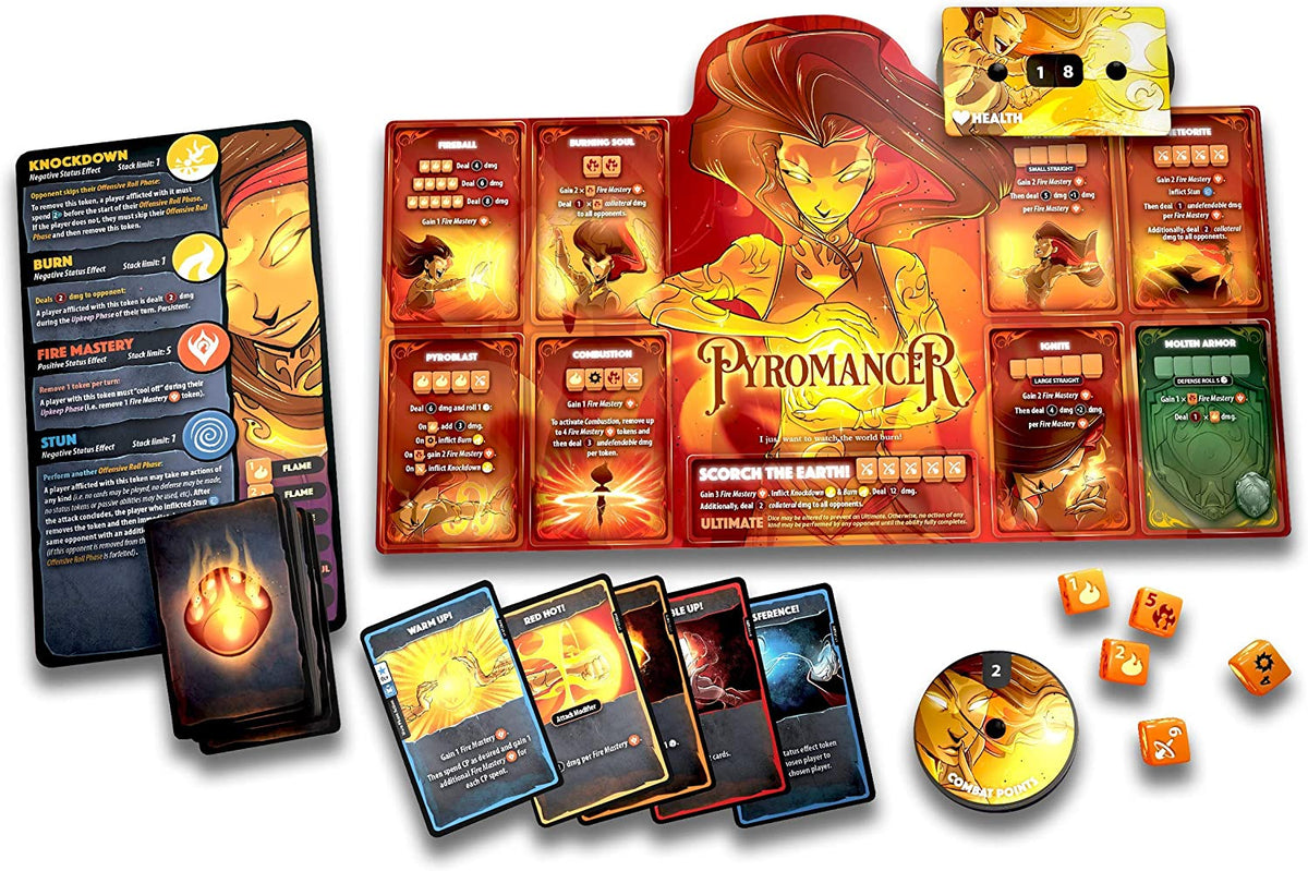 Dice Throne: Season One Rerolled – Pyromancer v. Shadow Thief – Crocodice